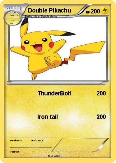 Pokémon Double Pikachu 7 7 - ThunderBolt - My Pokemon Card