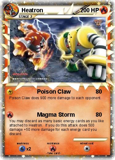 Pokémon Heatron - Poison Claw - My Pokemon Card