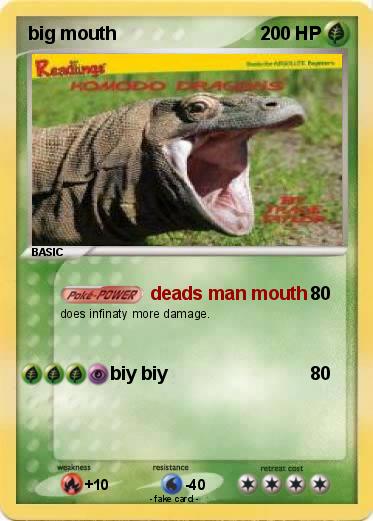 Pokémon big mouth 16 16 - deads man mouth - My Pokemon Card