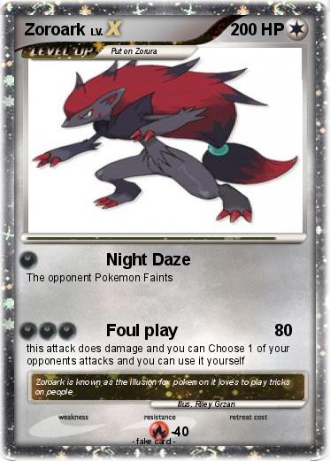 Pokémon Zoroark 1110 1110 - Night Daze - My Pokemon Card