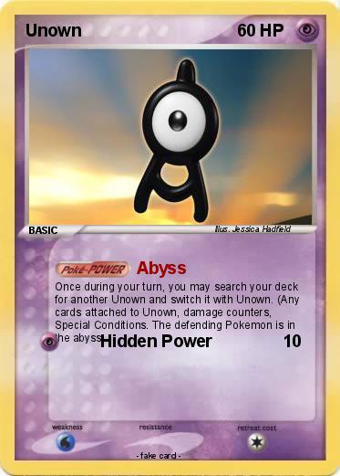 Pokémon Unown 322 322 - Abyss - My Pokemon Card