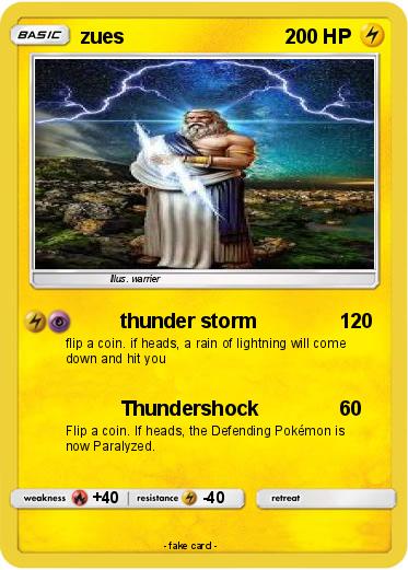 Pokémon zues 201 201 - thunder storm - My Pokemon Card