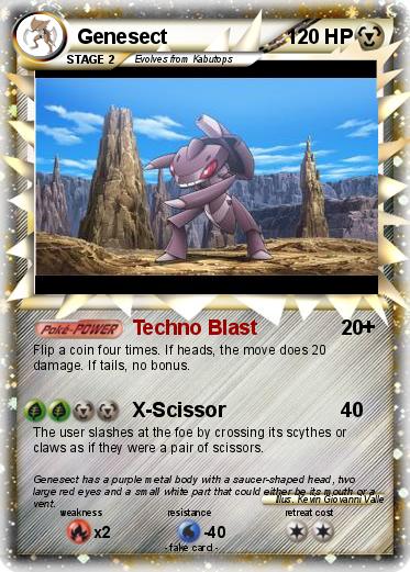 Pokémon Genesect 709 709 - Techno Blast - My Pokemon Card