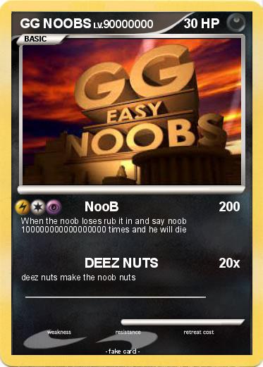 Pokémon GG NOOBS - NooB - My Pokemon Card