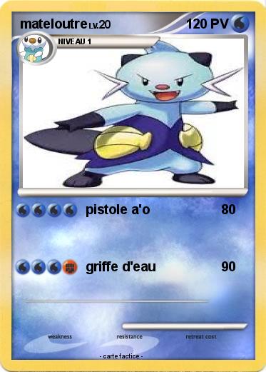 Pokémon mateloutre 90 90 - pistole a'o - Ma carte Pokémon