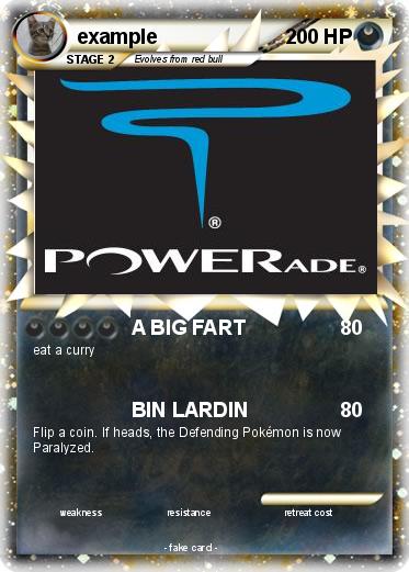 Pokémon example 3 3 - A BIG FART - My Pokemon Card