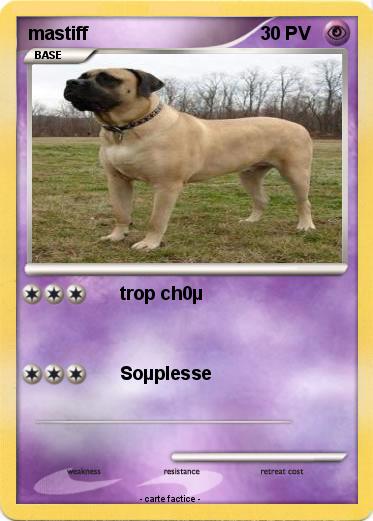 Pokémon mastiff 276 276 - trop ch0µ - Ma carte Pokémon