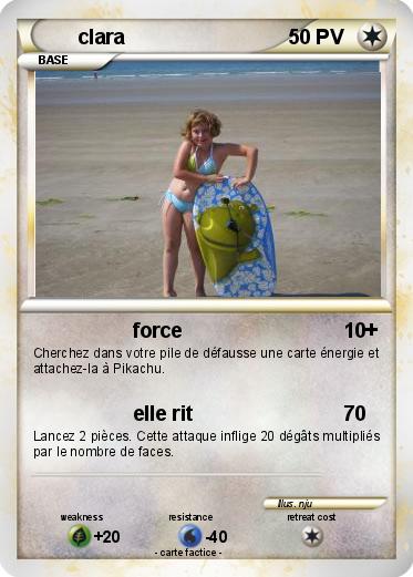 Pokémon clara 72 72 - force - Ma carte Pokémon
