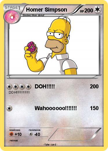 Pokémon Homer Simpson 1171 1171 - DOH!!!!! - My Pokemon Card