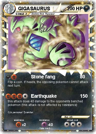Pokémon GIGASAURUS 2 2 - Stone fang - My Pokemon Card