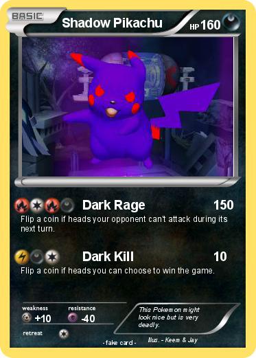 Pokémon Shadow Pikachu 993 993 - Dark Rage - My Pokemon Card
