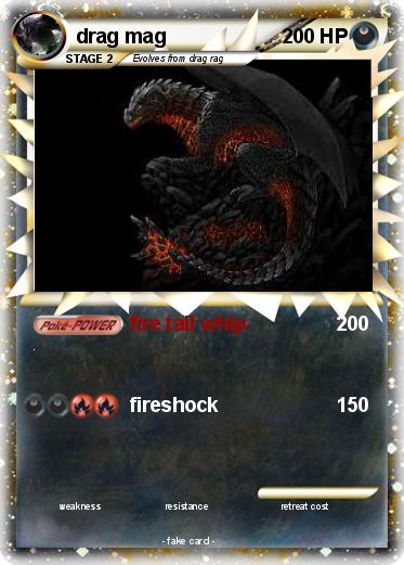Pokémon drag mag - fire tail whip - My Pokemon Card