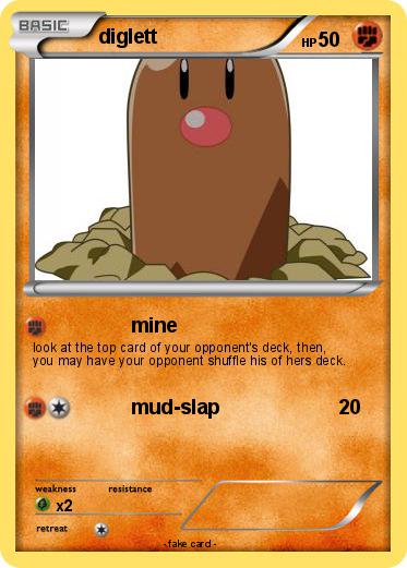 Pokémon diglett 136 136 - mine - My Pokemon Card