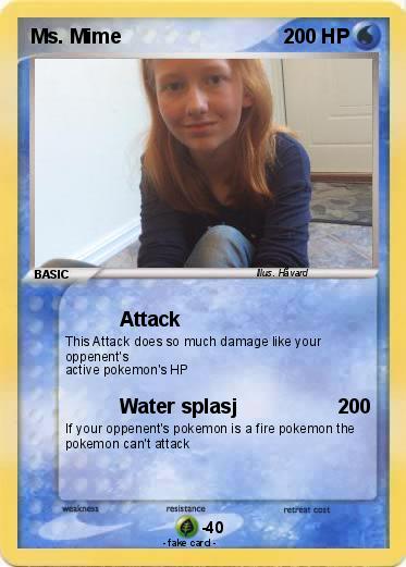 Pokémon Ms Mime 1 1 - Attack - My Pokemon Card