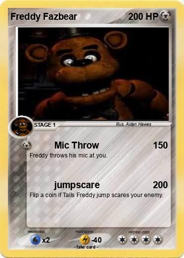 Pokémon Freddy Fazbear 1666 1666 - Mic Throw - My Pokemon Card