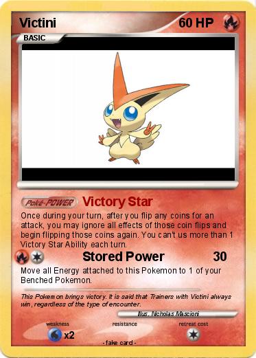 Pokémon Victini 1588 1588 - Victory Star - My Pokemon Card