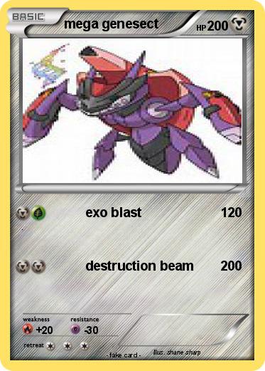 Pokémon mega genesect 7 7 - exo blast - My Pokemon Card