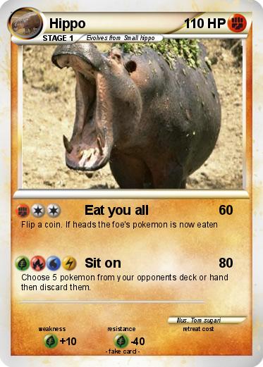 Pokémon Hippo 12 12 - Eat you all - My Pokemon Card