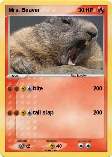 Pokémon Mrs Beaver 1 1 - bite - My Pokemon Card