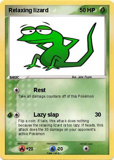 Pokémon Relaxing lizard - Rest - My Pokemon Card