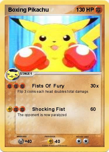 Pokémon Boxing Pikachu - Fists Of Fury - My Pokemon Card