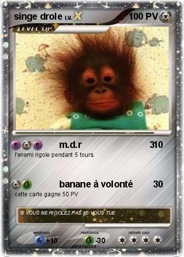 Pokémon singe drole 1 1 - m.d.r 3 - Ma carte Pokémon