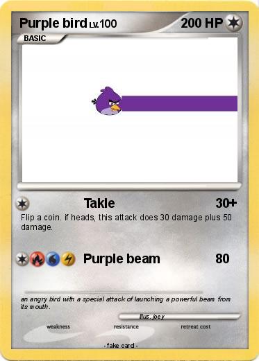 Pokémon Purple bird - Takle - My Pokemon Card
