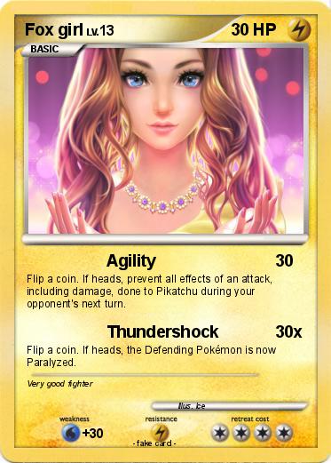 Pokémon Fox girl 6 6 - Agility - My Pokemon Card