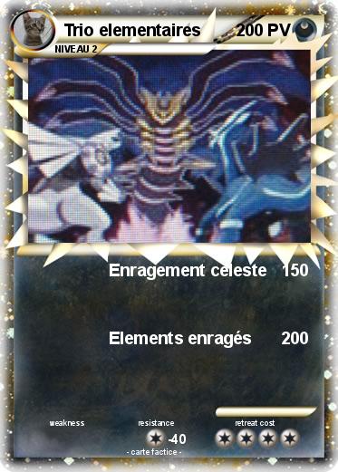 Pokémon Trio elementaires 2 2 - Enragement celeste - Ma carte Pokémon
