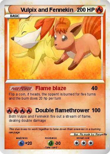 Pokémon Vulpix and Fennekin - Flame blaze - My Pokemon Card