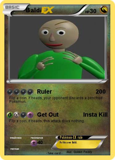 Pokémon Baldi 50 50 - Ruler - My Pokemon Card