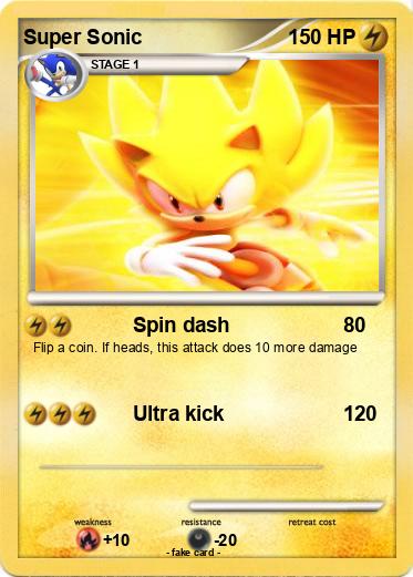 Pokémon Super Sonic 3450 3450 - Spin dash - My Pokemon Card