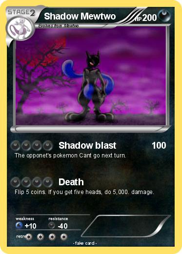 Pokémon Shadow Mewtwo 82 82 - Shadow blast - My Pokemon Card