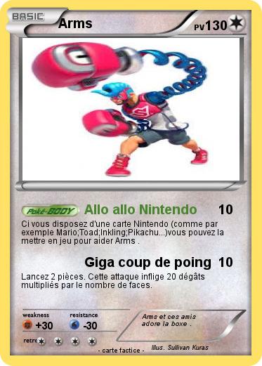 Pokémon Arms - Allo allo Nintendo - Ma carte Pokémon
