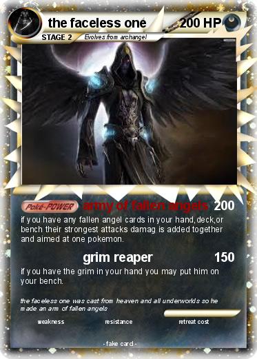 Pokémon the faceless one - army of fallen angels - My Pokemon Card