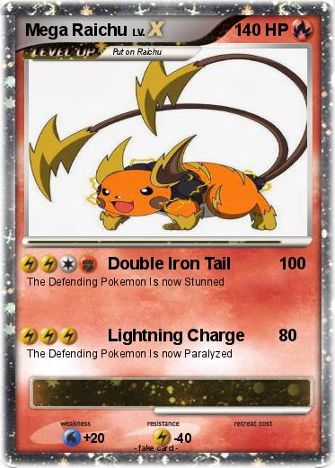 Pokémon Mega Raichu 52 52 - Double Iron Tail - My Pokemon Card