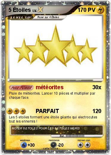 Pokémon 5 Etoiles 3 3 - météorites - Ma carte Pokémon