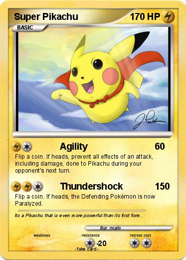 Pokémon Super Pikachu 174 174 - Agility - My Pokemon Card