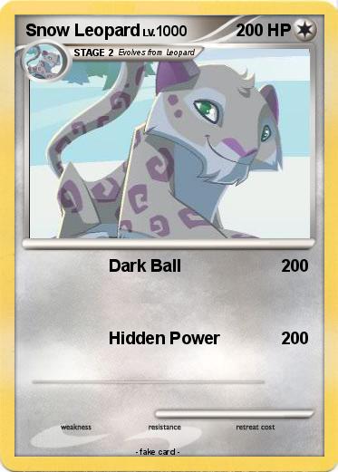 Pokémon Snow Leopard 42 42 - Dark Ball - My Pokemon Card