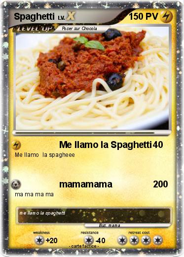 Pokémon Spaghetti 68 68 - Me llamo la Spaghetti - Ma carte Pokémon