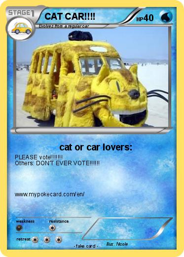 Pokémon CAT CAR 1 1 - cat or car lovers: - My Pokemon Card