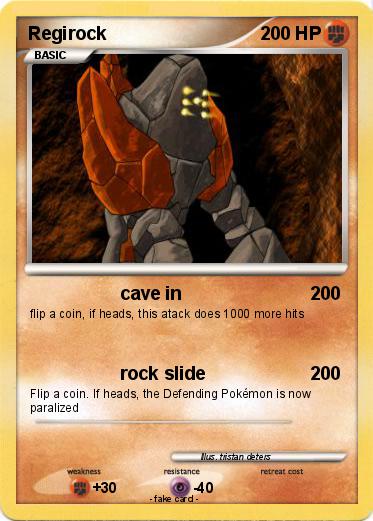 Pokémon Regirock 295 295 - cave in - My Pokemon Card