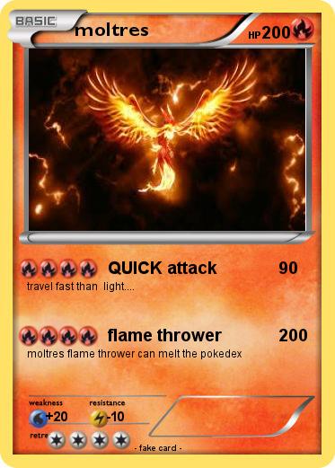 Pokémon moltres 770 770 - QUICK attack - My Pokemon Card