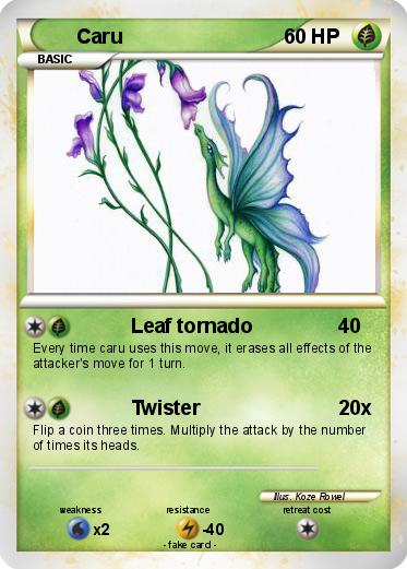 Pokémon Caru - Leaf tornado - My Pokemon Card