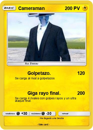 Pokémon Cameraman 5 5 - Golpetazo. - Mi carta pokémon