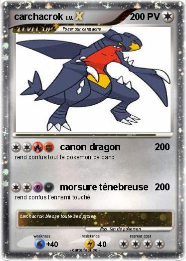 Pokémon carchacrok 138 138 - canon dragon - Ma carte Pokémon