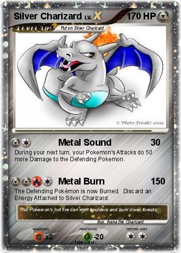 Pokémon Silver Charizard - Metal Sound - My Pokemon Card