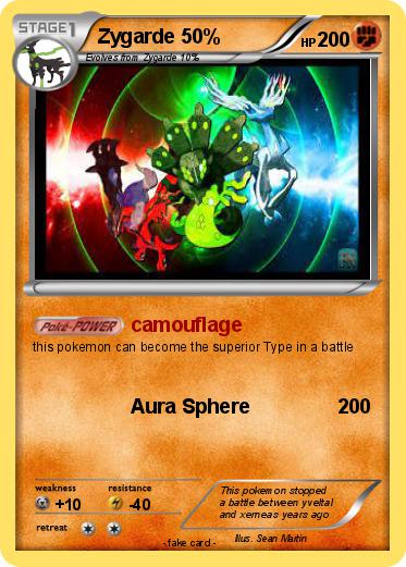 Pokémon Zygarde 50 14 14 - camouflage - My Pokemon Card
