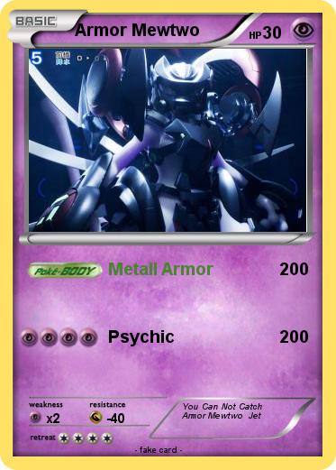 Pokémon Armor Mewtwo 18 18 - Metall Armor - My Pokemon Card