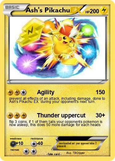Pokémon Ash s Pikachu 834 834 - Agility - My Pokemon Card